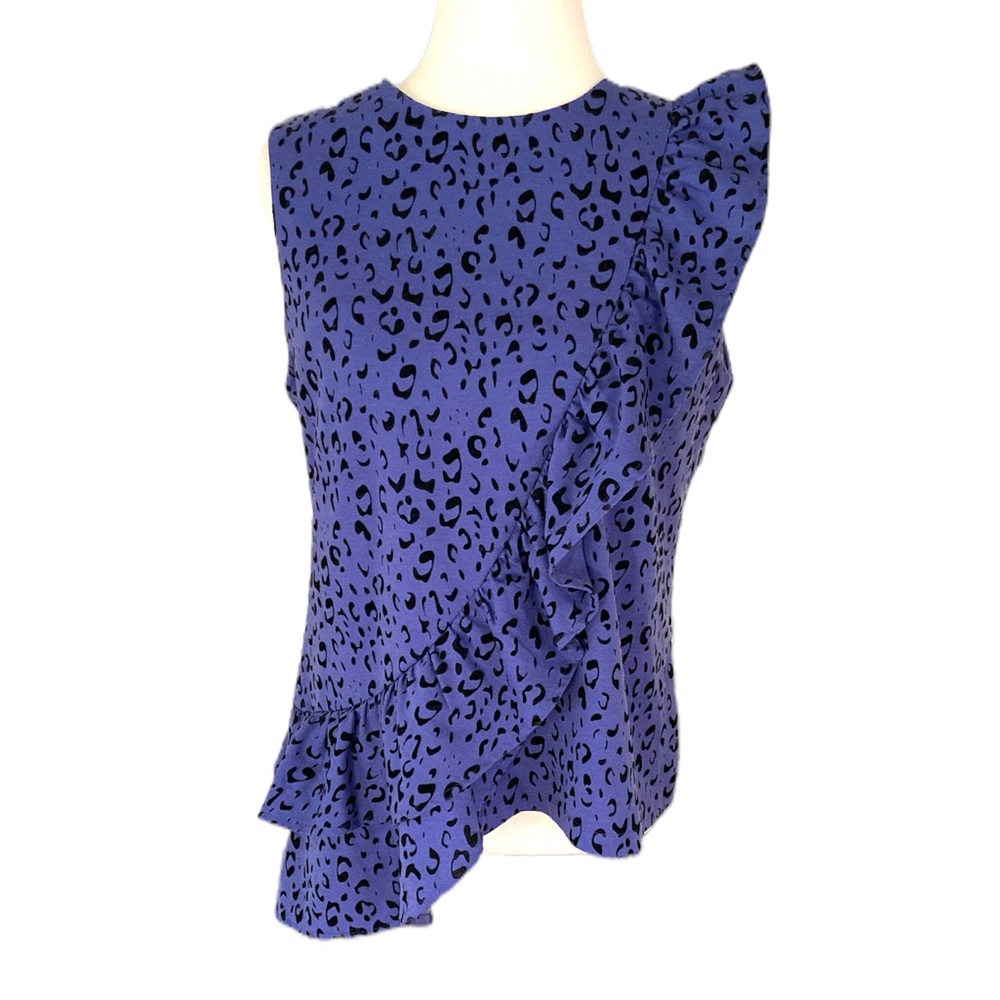 Tyler Boe Purple & Black Leopard Animal Print Asymmet… - Gem